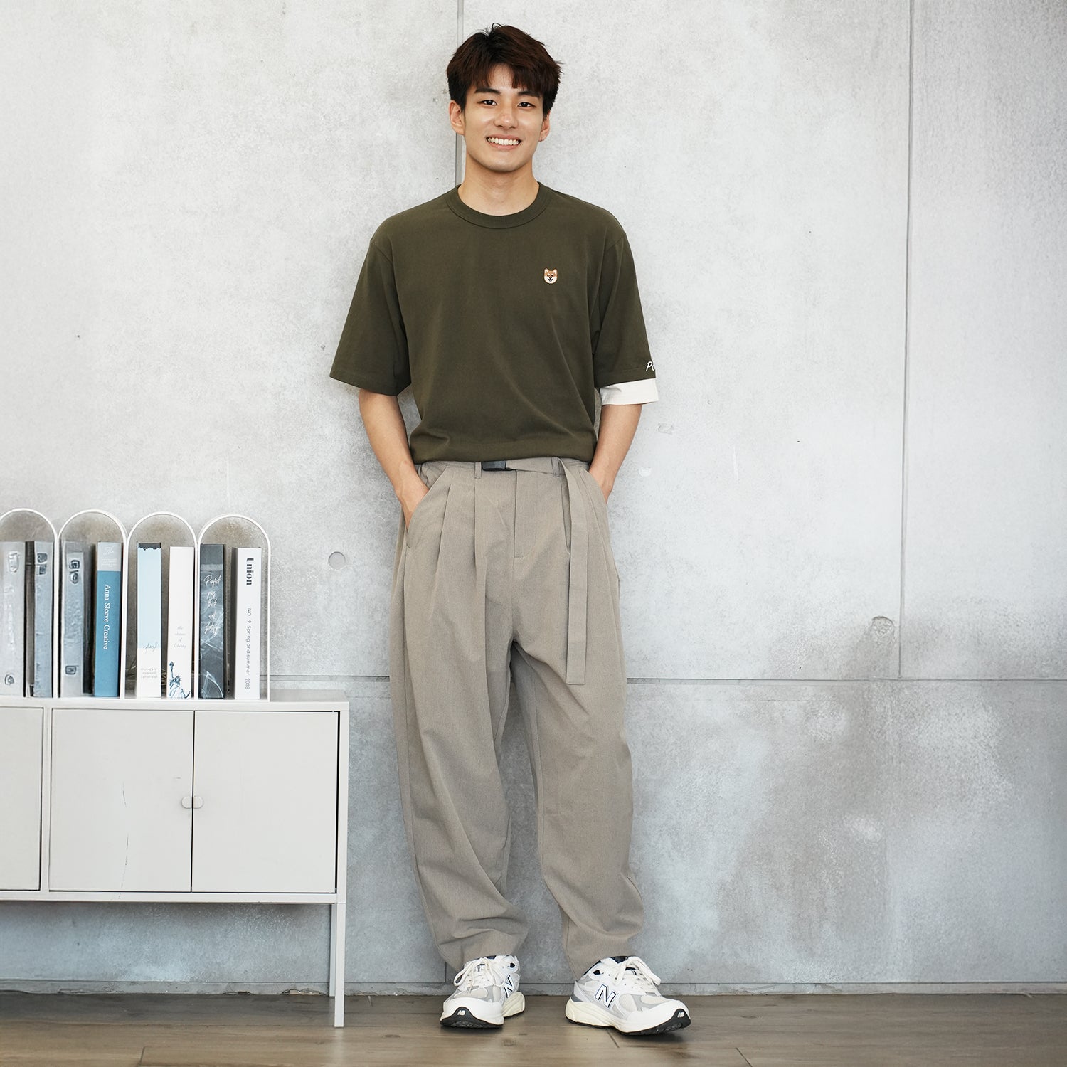 (PT398) Cool Touch Belt Tapered Pants – ad-lib