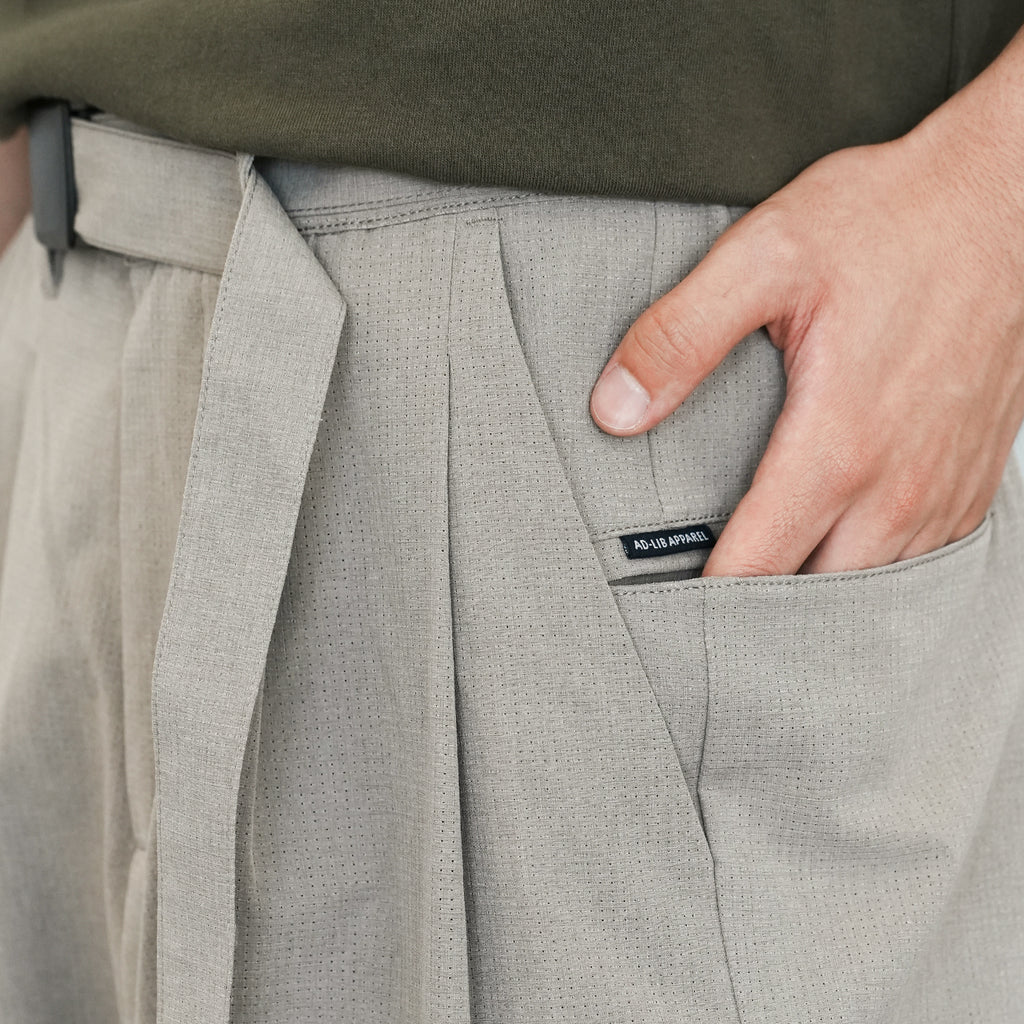 (PT398) Cool Touch Belt Tapered Pants – ad-lib