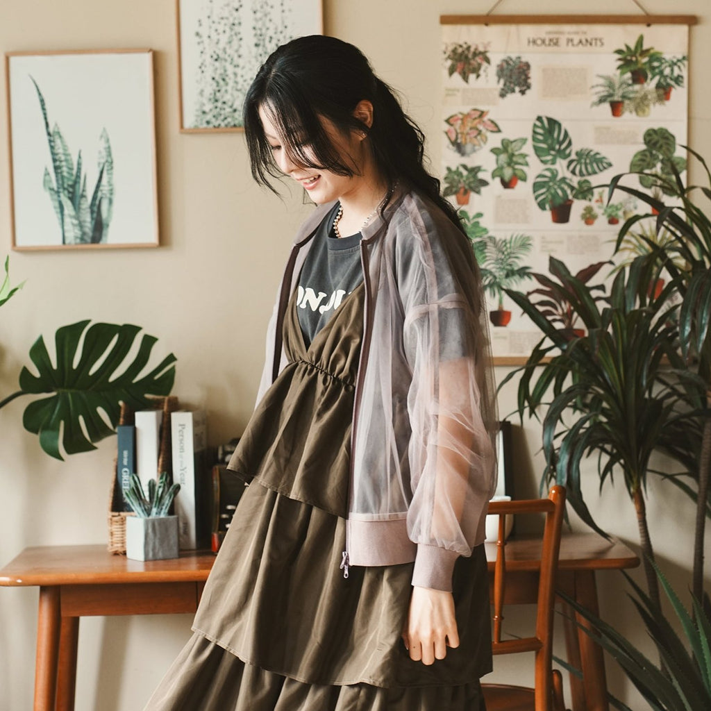 (JK375) See Through Layered Jacket – ad-lib