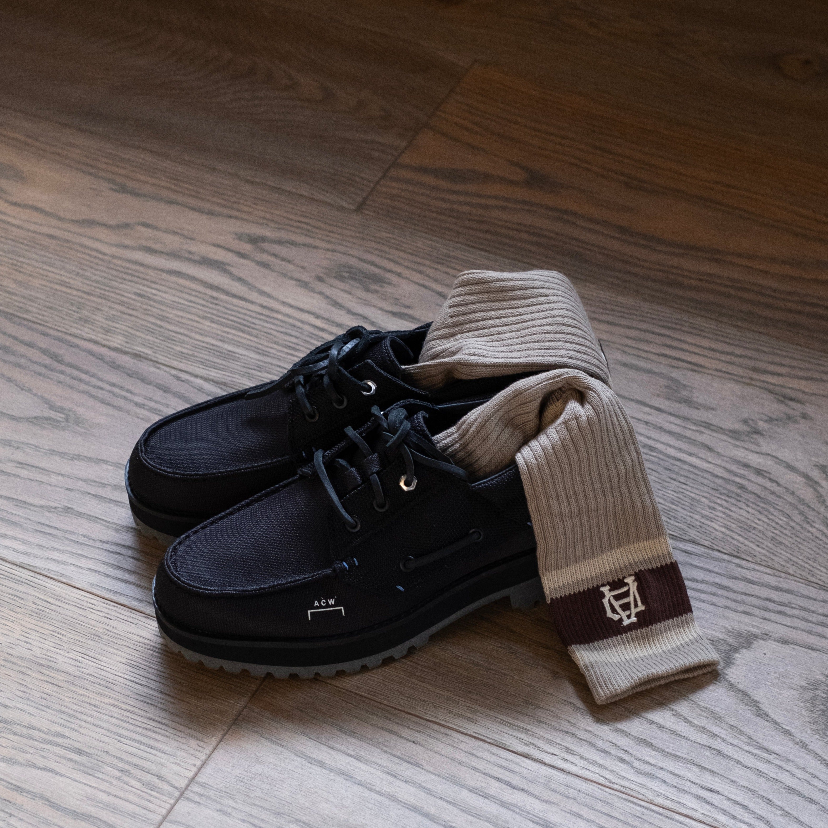(SK087) College Colorblock Embroidery Socks – ad-lib