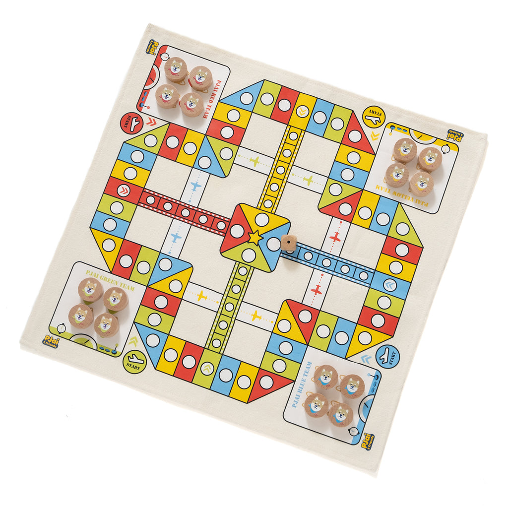 (AA476) Tin Box Aeroplane Chess – ad-lib